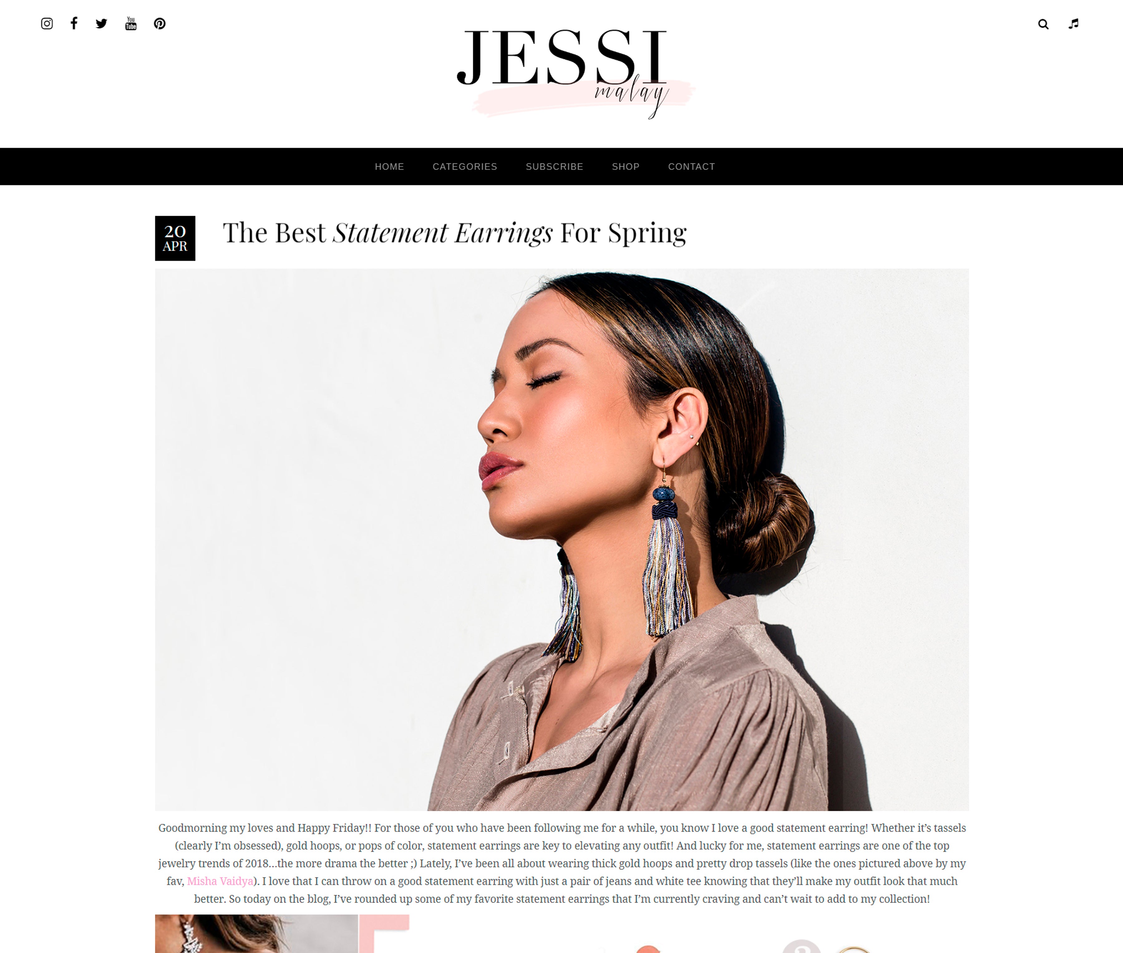 JESSI MALAY x MOON-RIVER TASSELS – Misha Vaidya
